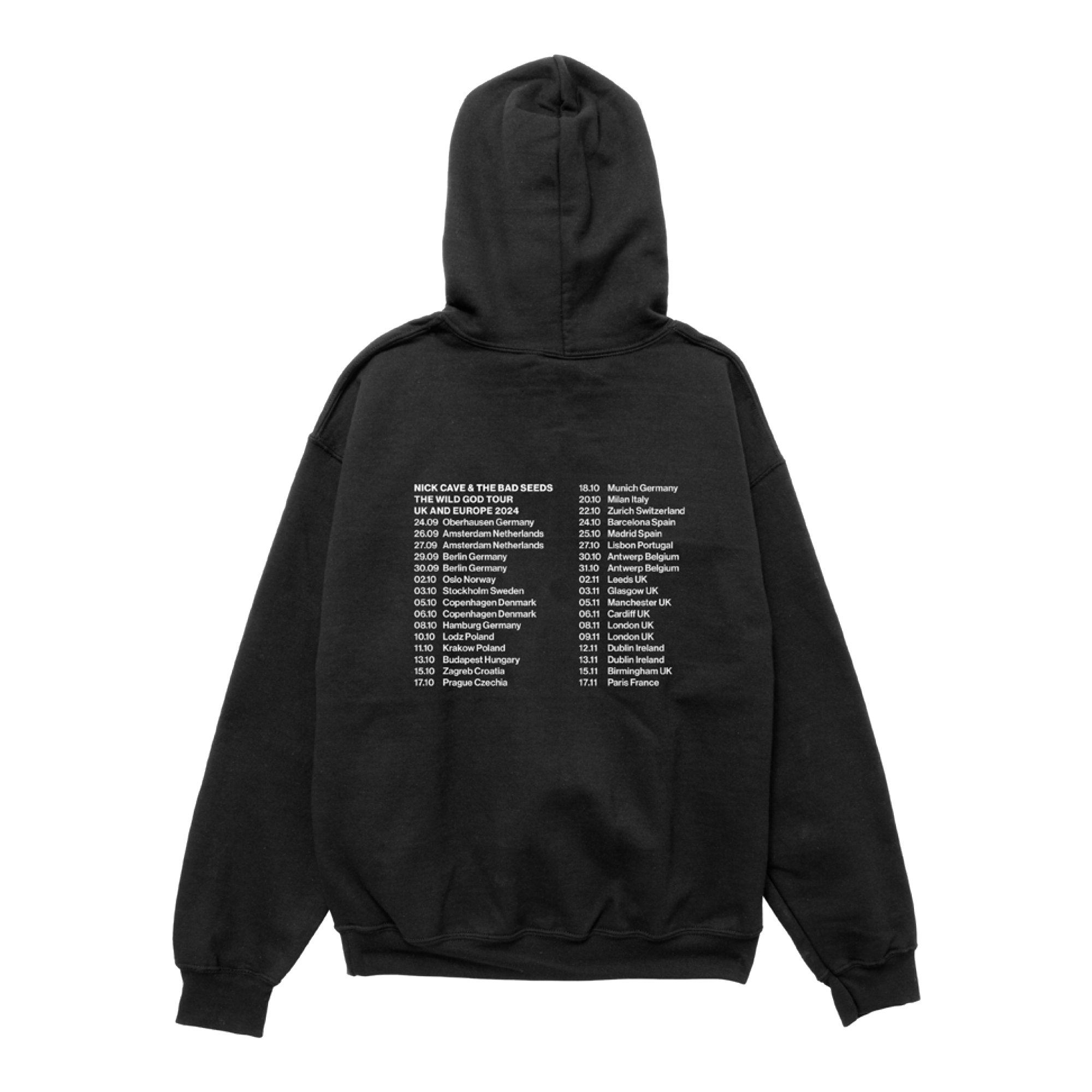 Wild God EU UK 2024 Tour Black Hoodie | Nick Cave | Official Store